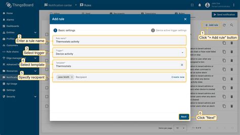 Notification Center Thingsboard Community Edition