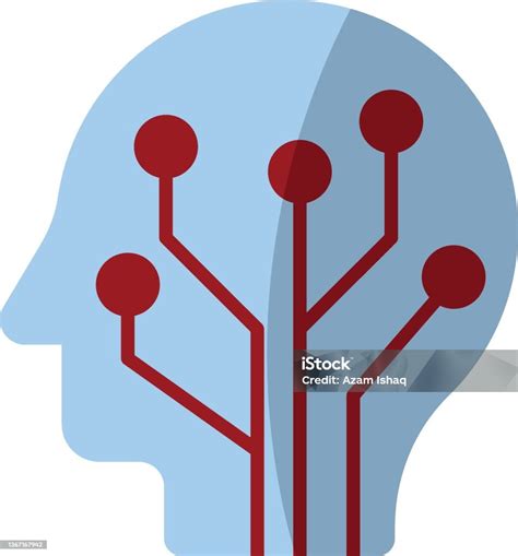 인공 지능 Iot 및 자동화 개념 인공 인간의 뇌 벡터 아이콘 디자인 사물 인터넷 기호 유니버설 개체 상호 작용 기호 Iot 및 자동화 스톡 일러스트 가상현실에 대한 스톡