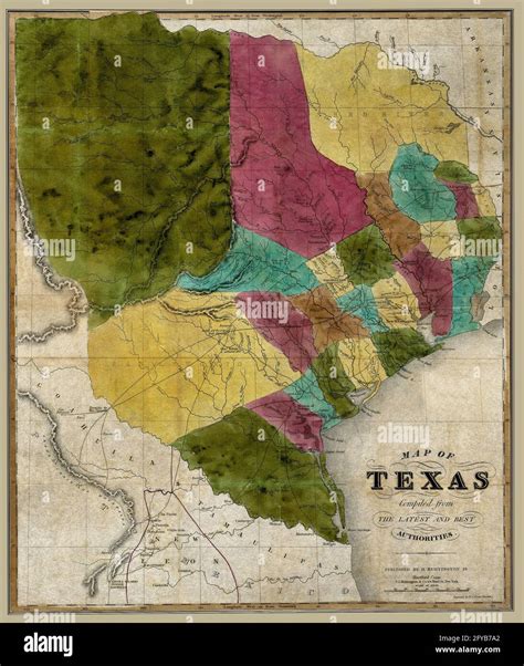 Original Title Map [of The Republic] Of Texas Compiled From The