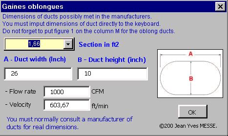 Excel Calculation Sizing Duct Pressure Loss Drop Local Dynamic Factor
