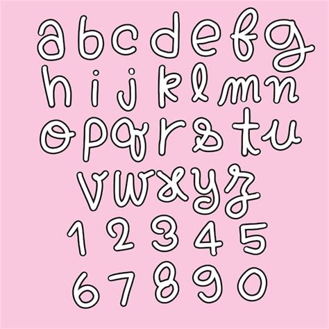 Premium Vector Hand Drawn Alphabet Isolated On Background Brush Painted Letters Decorative