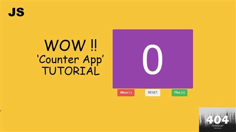 Tutorial Counter App Hanya Dengan Javascript Mudah Kok Youtube