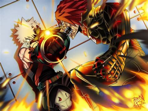 Ground Zero Bakugou Vs 002 Kirishima Hero Academia Characters