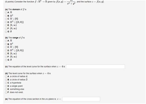 solved 6 points consider the function f r2 r given by