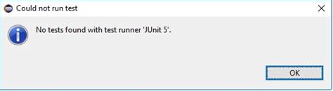 java eclipse photon test suite results in np test found with test