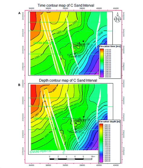 A Time Contour Map Of C Interval Lower Goru Formation B Depth Download Scientific Diagram