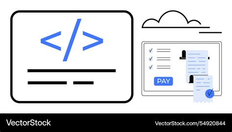 Coding For Online Payments Digital Transactions Vector Image