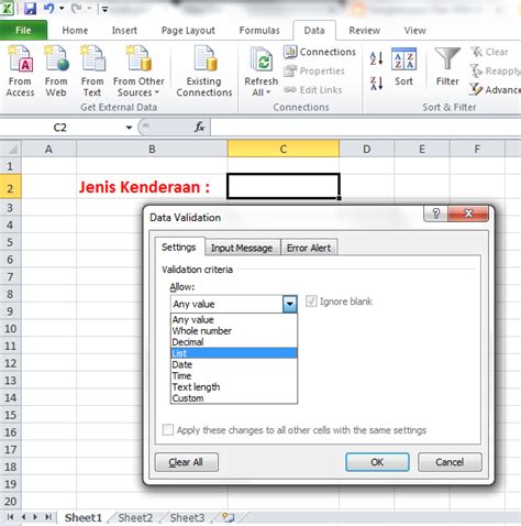 Excel Tutorial Cara Buat Drop Down List Menu SuperBlogger