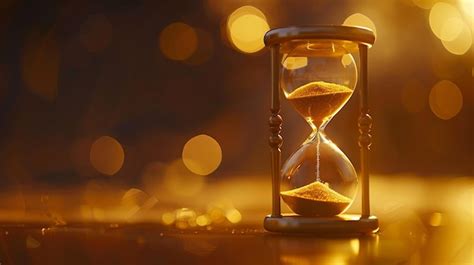 An Hourglass With Sand Running Through It Counting Down Time Against A