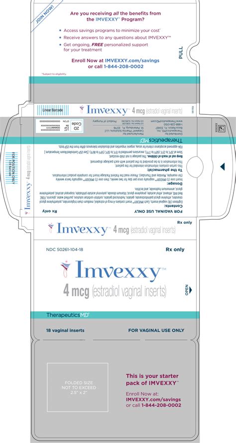 Ndc 50261 110 Imvexxy Estradiol
