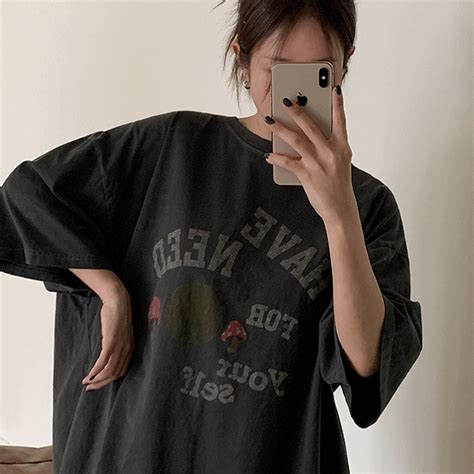 본지샵 [5xl 빅사이즈 오버핏 통통 77 99 통통 워싱 남녀공용 남자반팔] 머쉬룸 스마일 피그먼트 박시핏 반팔 티셔츠 T [무료배송]