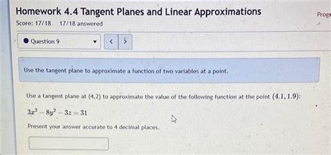 Solved Homework 4 4 Tangent Planes And Linear Approximations