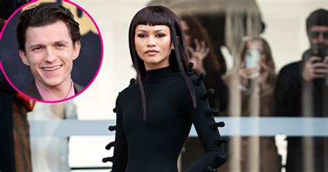 Tom Holland Gushes Over Zendayas Paris Fashion Week Micro Bangs Us