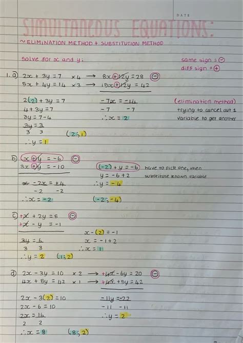 Math Practice Simultaneous Equations