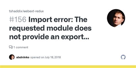 import error the requested module does not provide an export named