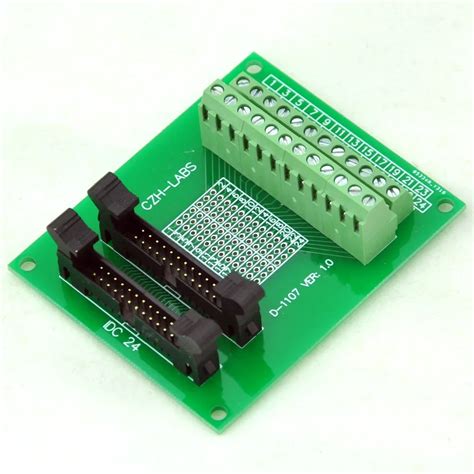 Idc 24 2x12pins 2 0mm Dual Male Header Breakout Board Screw Terminal