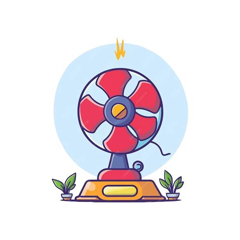 Premium Vector Electric Fan Cartoon Premium Design