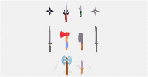 Hyper Casual Weapons 3d Weapons Unity Asset Store