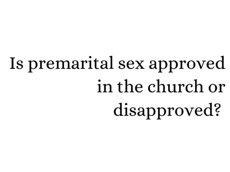 Contraceptives And Premarital Sex