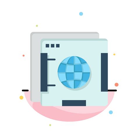 Brower Internet Web Globe Abstract Flat Color Icon Template 19091475