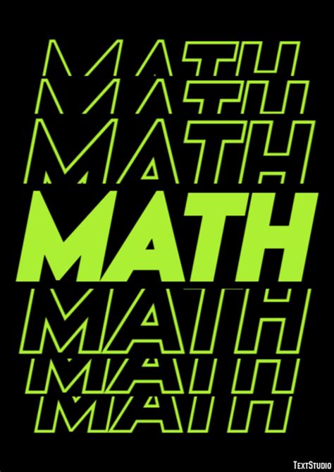 Math Text Effect And Logo Design Word