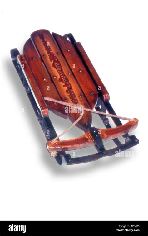 Old Fashioned Wooden Sled Old Fashioned Rustic Wood And Metal Sled