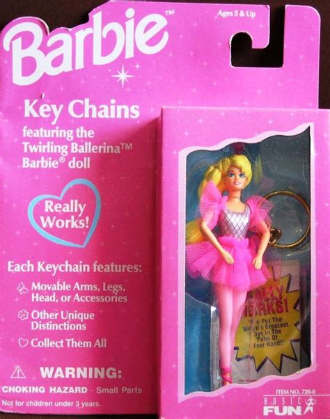 1996 Keychain Twriling Ballerina Barbie Vintage Barbie Keychain