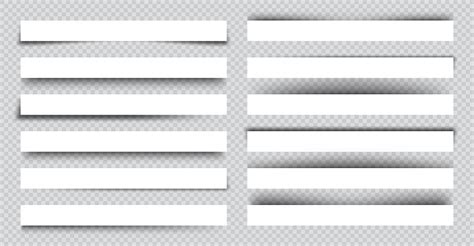 그림자가 있는 흰색 빈 종이 조각 세트 체크 인 배경에 페이지 분할 사실적인 투명 그림자 효과 디자인 요소입니다 벡터 일러스트레이션 3차원 형태에 대한 스톡 벡터 아트 및