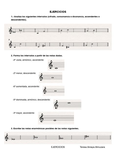Ejercicios De Intervalos Musicales Pdf