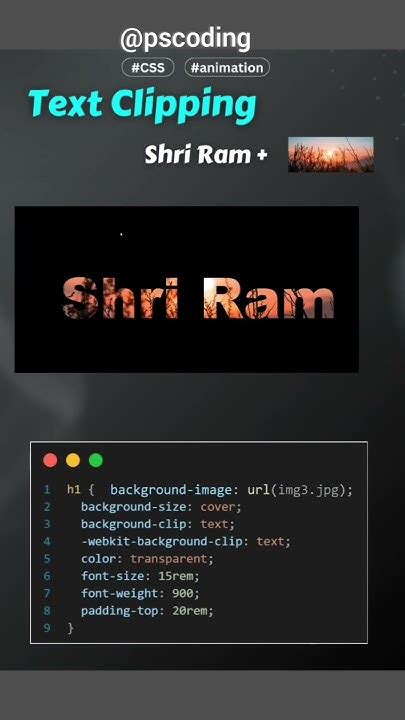 text clipping text animation css html p shorts ytshorts viral
