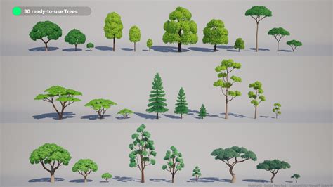 Stylized Trees Pack In Props Ue Marketplace
