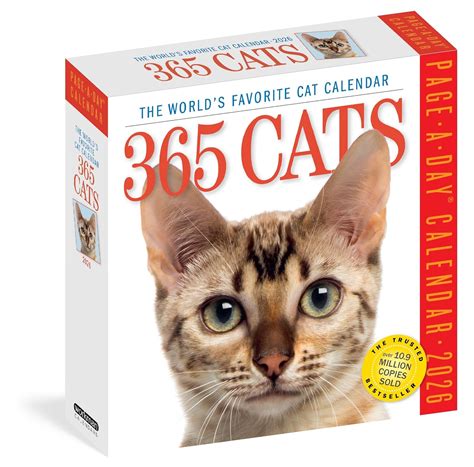 365 Cats Page A Day® Calendar 2026 The Worlds Favorite Cat Calendar