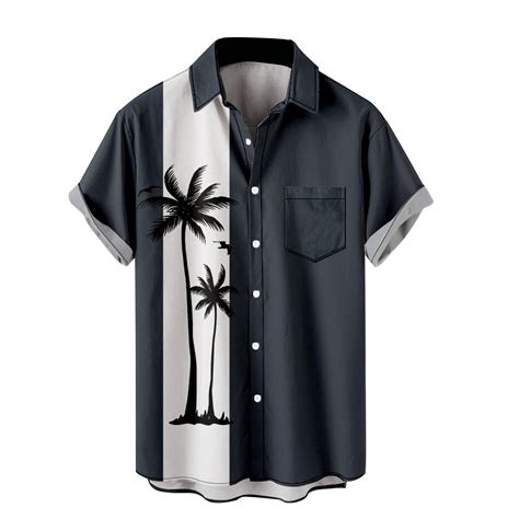 Oversized T Shirts For Men Mens Summer Trendy Hawaiian Style Short