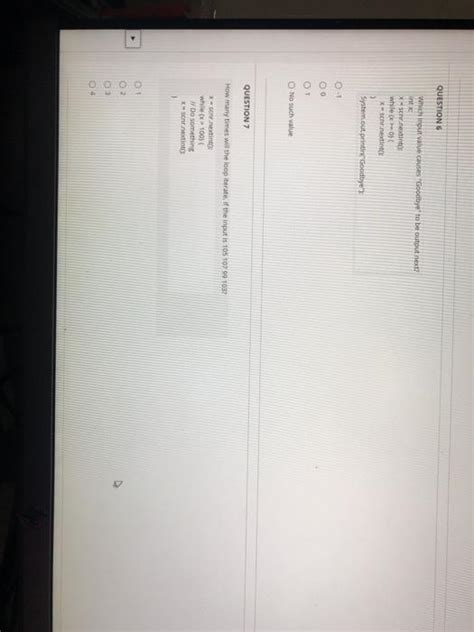 Solved Questions Which Input Value Causes Goodbye To Be