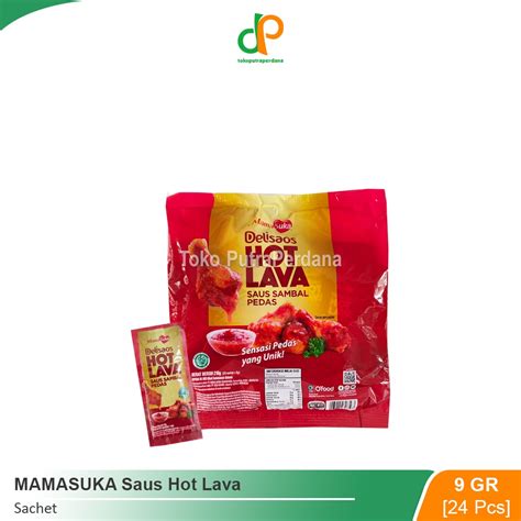 Jual Saossaus Hot Lava Sachet Mamasuka 9gr 24 Pcs Shopee Indonesia