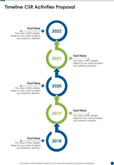 Timeline Csr Activities Proposal One Pager Sample Example Document