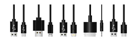 Usb Wire Cable Royalty Free Vector Image Vectorstock