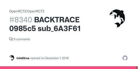 Backtrace 0985c5 Sub6a3f61 · Issue 8340 · Openrct2openrct2 · Github