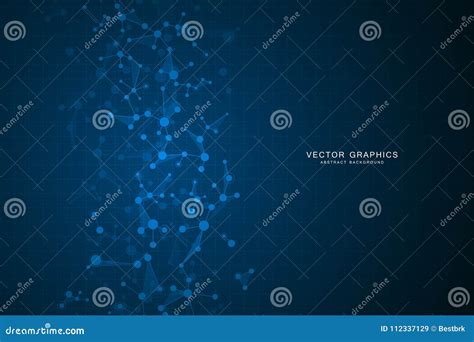 Vector Molecule Background Genetic And Chemical Compounds Stock