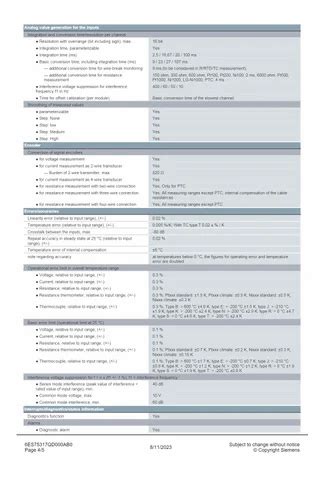 Siemens Analog Input Module Ai 4xuirtdtc St 16 Bit Resolution At Best Price In Ahmedabad