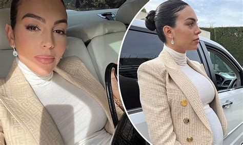 Pregnant Georgina Rodriguez Looks Radiant In A Double Breasted Blazer