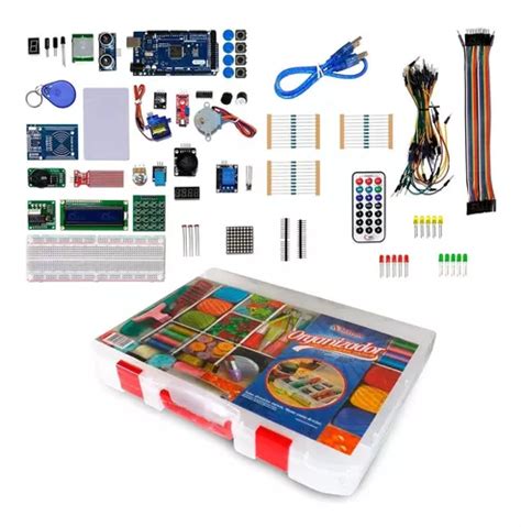 Kit Robótica Placa Mega C Tutorial Para Arduino Maleta Nf Frete Grátis
