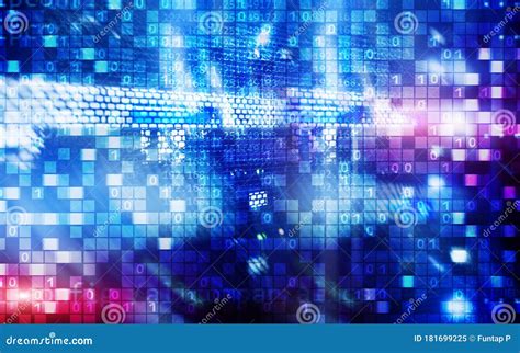 Digital Matrix Binary Code Mainframe Server Room Computing Communication Concept Stock Image