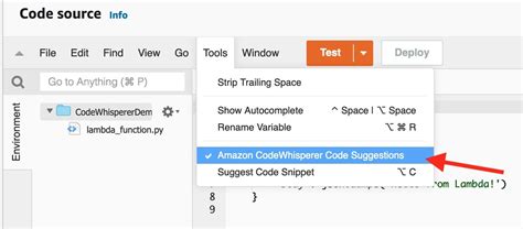 Introducing Amazon Codewhisperer In The Aws Lambda Console In Preview