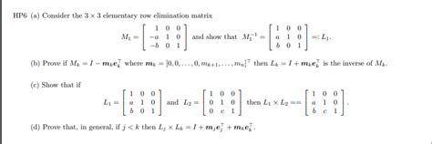solved hp6 a consider the 3×3 elementary row elimination