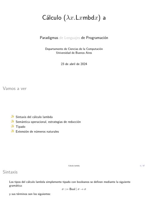 Calculo Lambda Clase 1 Pdf Lógica Matemática Ingeniería De Software