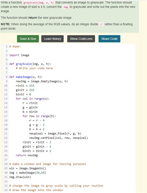 Write A Function Grayscale Img W H That Converts Chegg