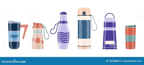 Realistic Thermos Structure Infographic Vector Illustration