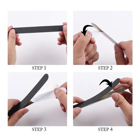 Badu Bg Права резервна пила за нокти 100 180 240 сиво черна подвижна шкурка с дръжка от