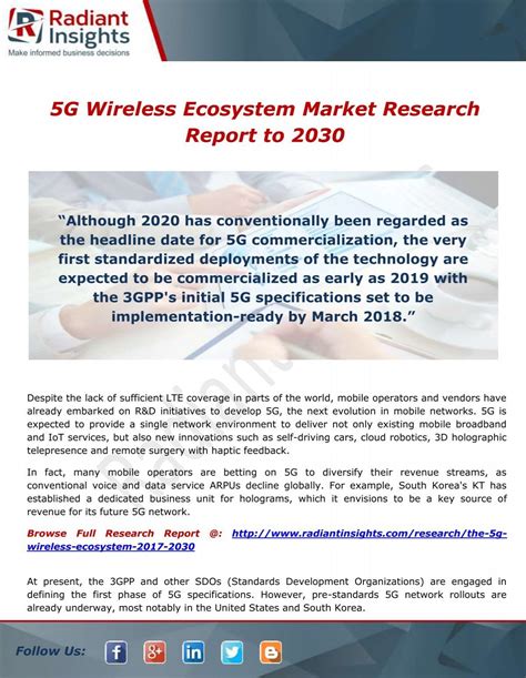 5g Wireless Ecosystem Is Poised To Reach Usd 28 Billion By 2025 Radiant Insights Inc